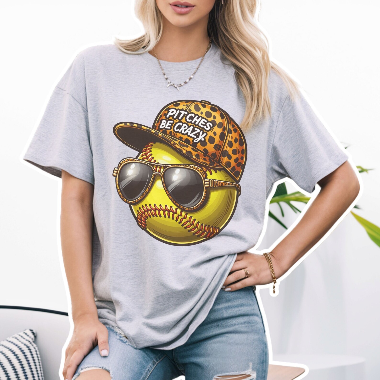 Pitches Be Crazy Softball PNG: Retro Sublimation Design (digital ...