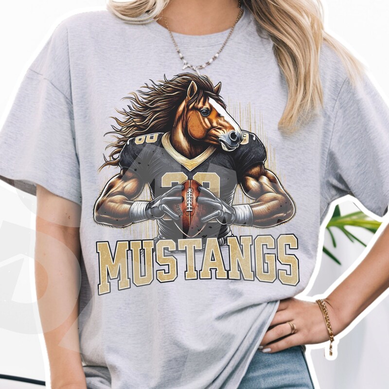 Mustangs Football Svg - Etsy