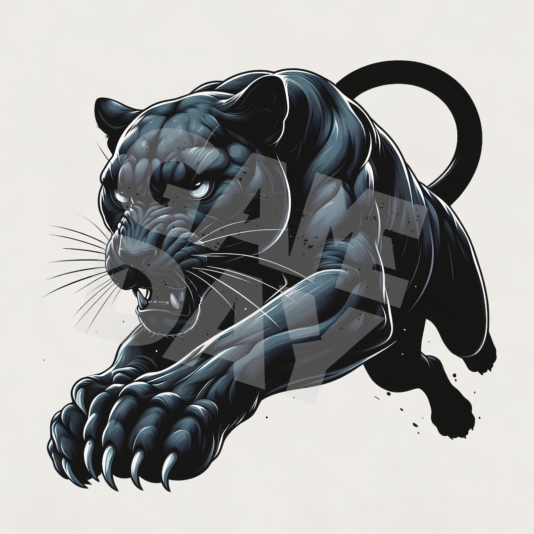 Pouncing Panther Shirt Design PNG Panther Scratch Png Panther Torn Rip ...