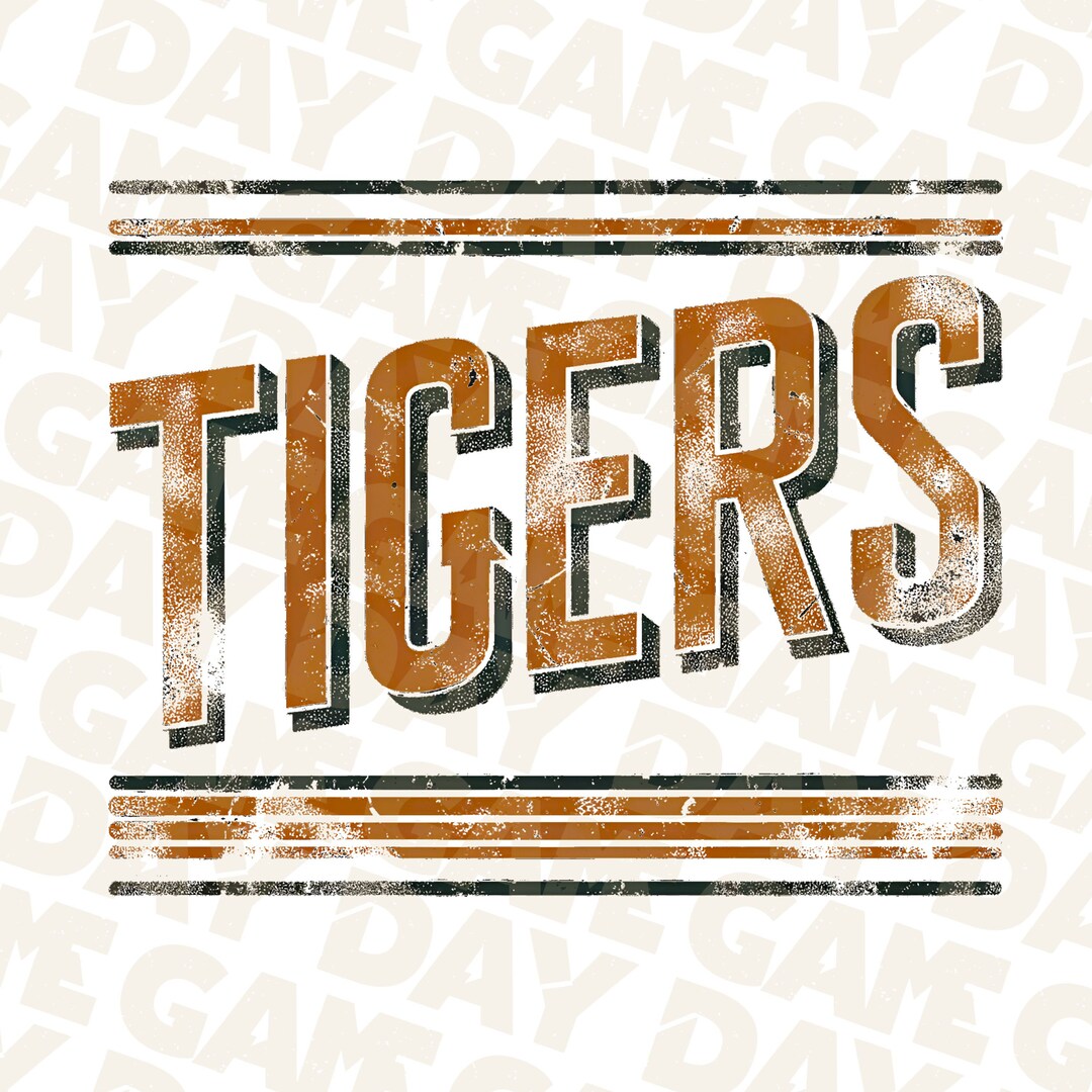 Tigers Text PNG | Tiger College Logo Sublimation Design L Tiger Spirit ...