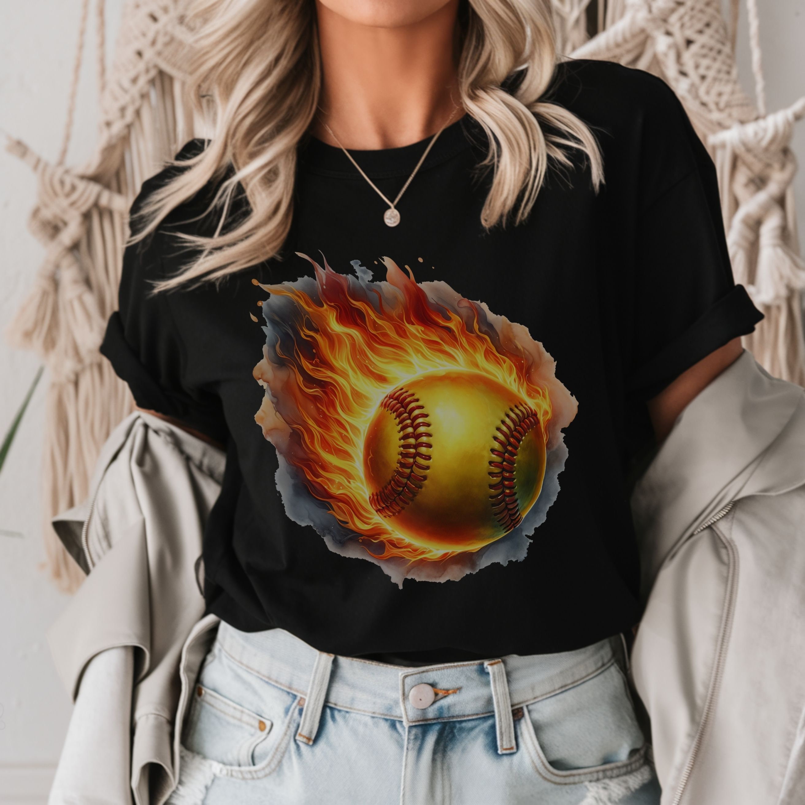 Softball on Fire Png Softball Fire Png Retro Softball Png Flaming ...