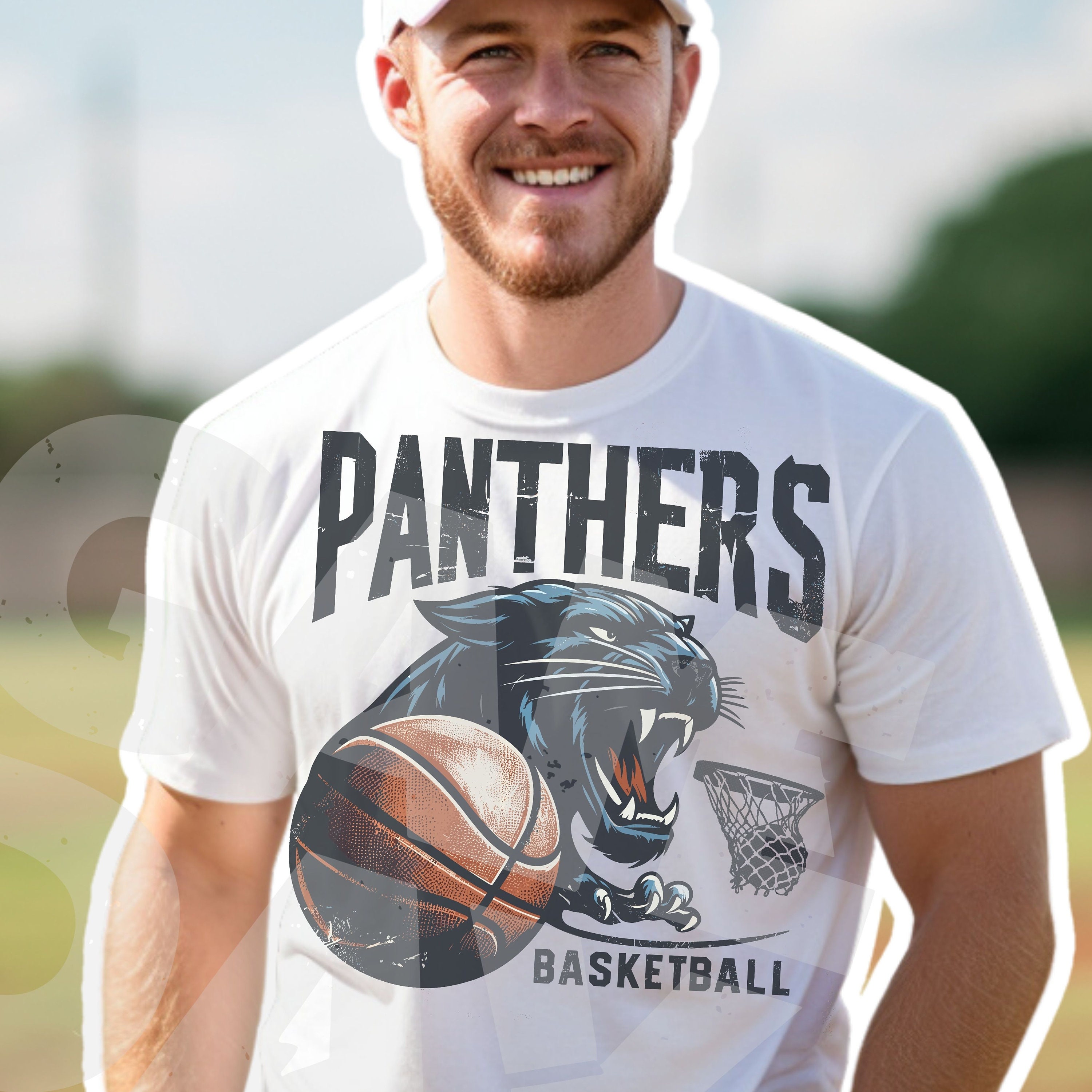 Panther Basketball Mascot PNG: School Spirit Shirt Design (digital ...