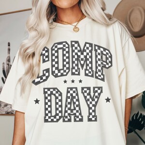 Grunge Checkered Comp Day Shirt PNG: Retro School Sport Sublimation ...