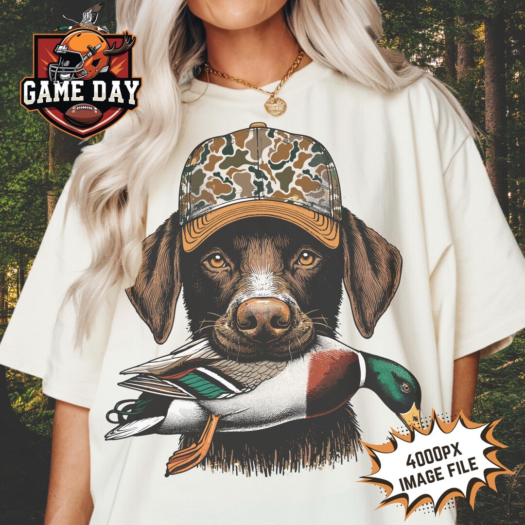 German Pointer Hunting Dog Png Duck Hunting Sublimation Gun Dog in Camo ...