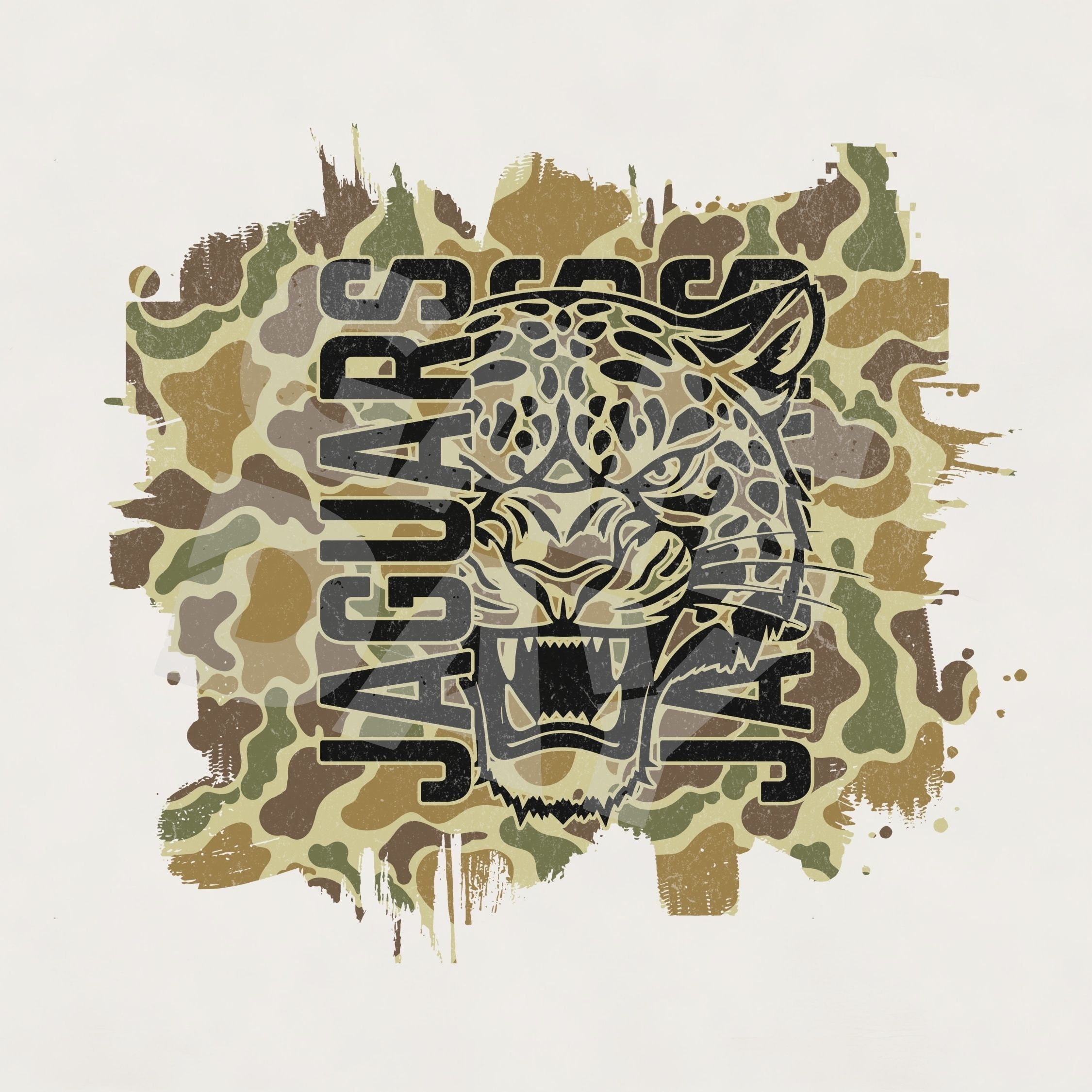 Jaguars Camo Design: Mascot PNG, T-shirt Sublimation (digital Download ...