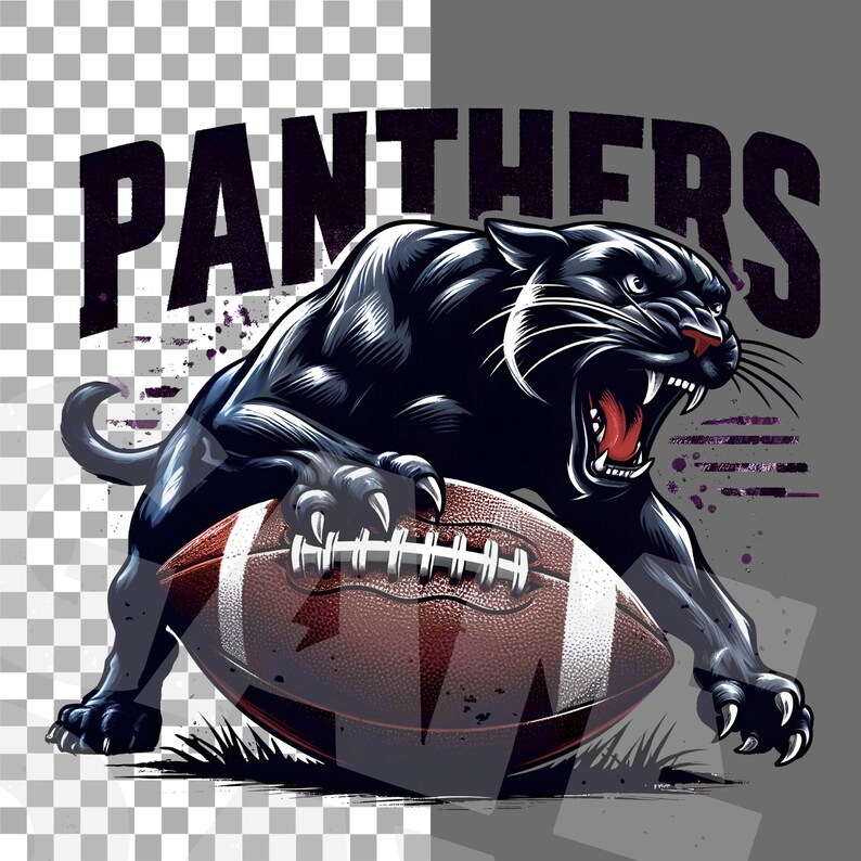 Panthers Football Mascot PNG: Sublimation Design (digital Download - Etsy
