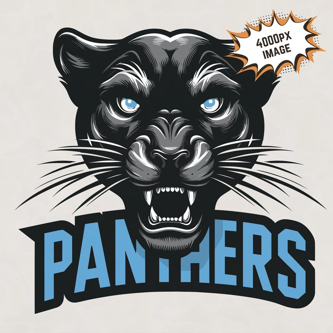Carolina Blue Panther Mascot Png, Panther Football Png, Panther Shirt ...
