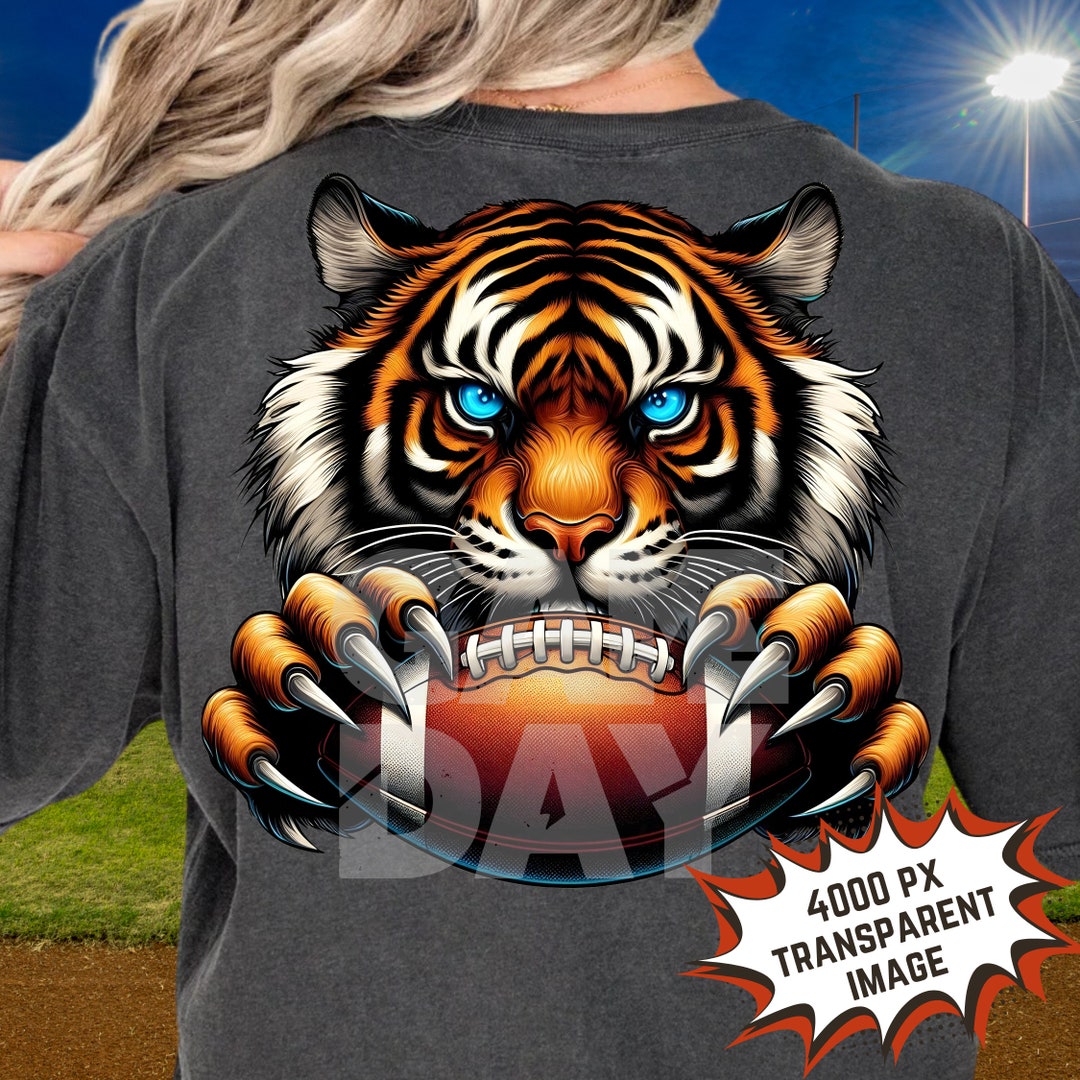 Football Mascot Tigers Png Tigers T-shirt Sublimation Digital File Tigers School Spirit Shirt ...