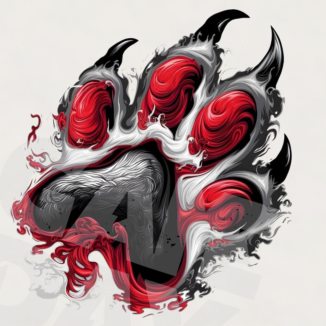Wolf Paw Logo PNG: Mascot Claws Graphic (digital Download) - Etsy