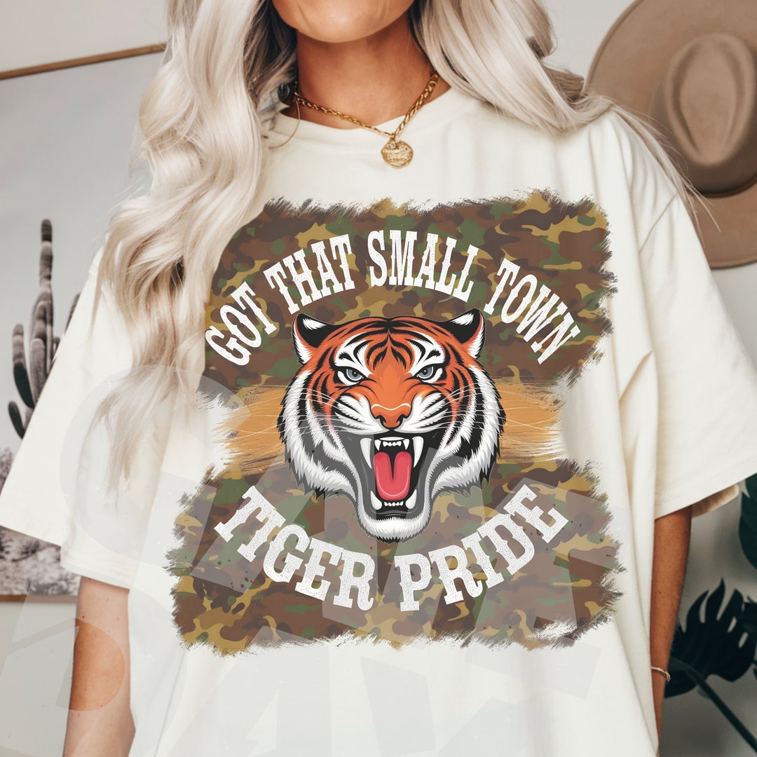 Small Town Tiger Pride PNG: Camo Mascot Design (digital Download) - Etsy