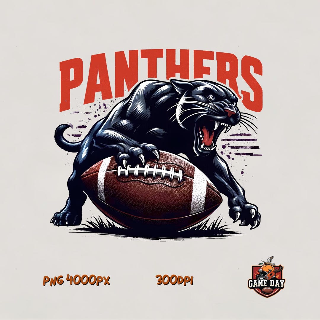 Red Panthers Mascot PNG: Football Sublimation Design (digital Download ...