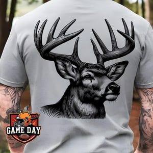 Detailed Deer Head SVG: Whitetail Buck Vector Cut File (digital ...
