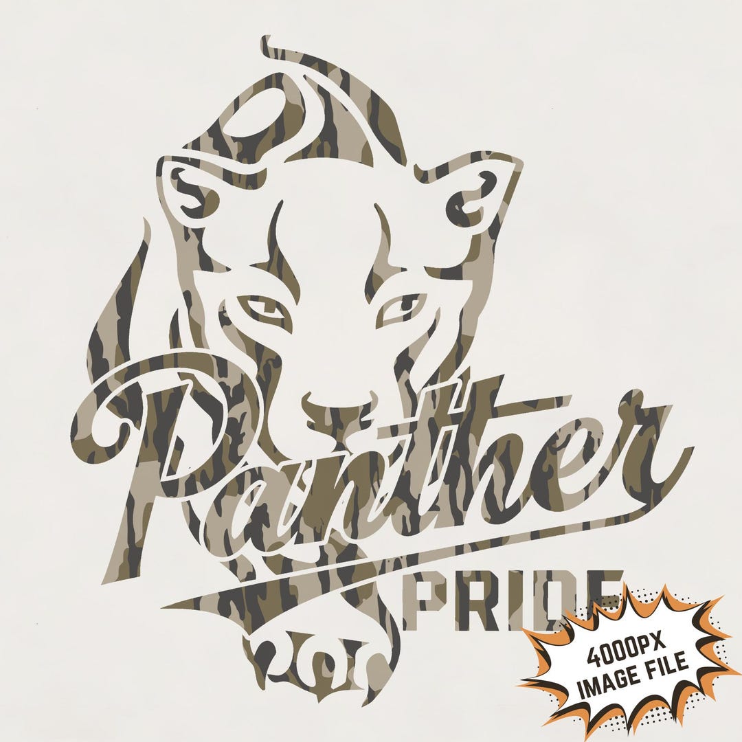 Camo Panther PNG | Panther Mascot Png | Panther Pride Sublimation ...
