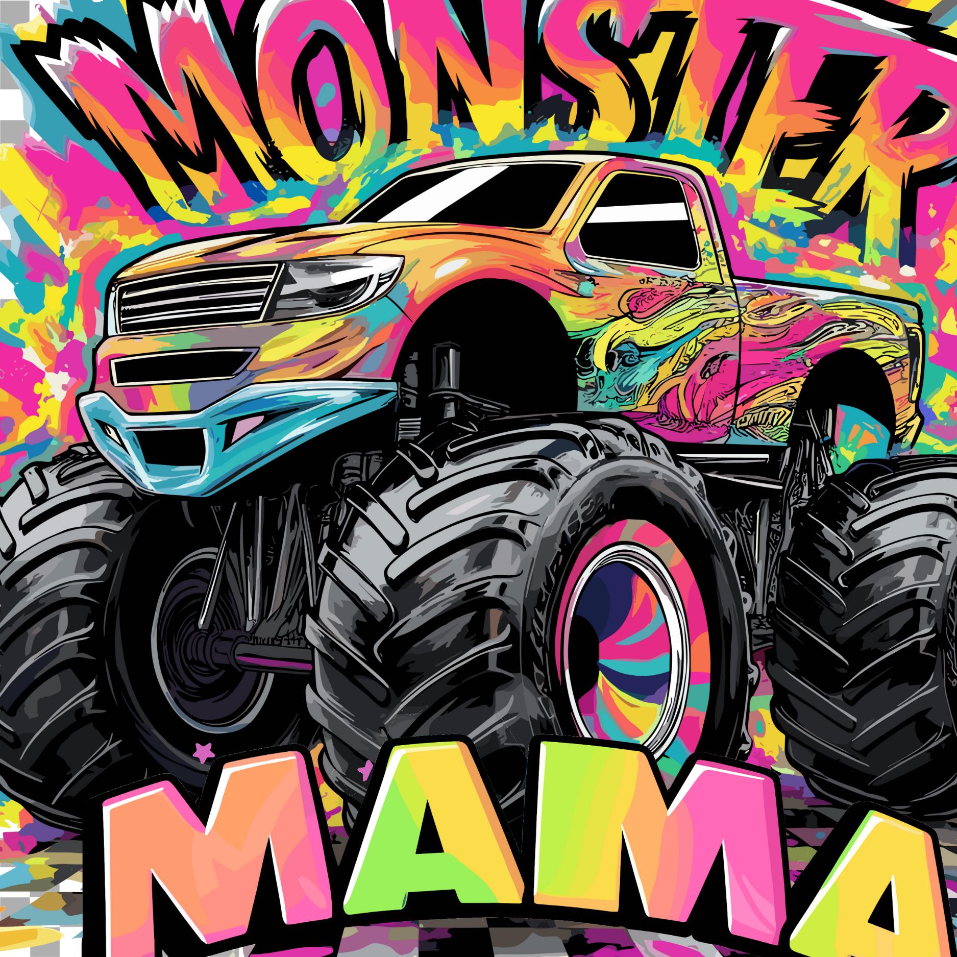 Monster Mama Truck PNG: Sublimation Design (digital Download) - Etsy