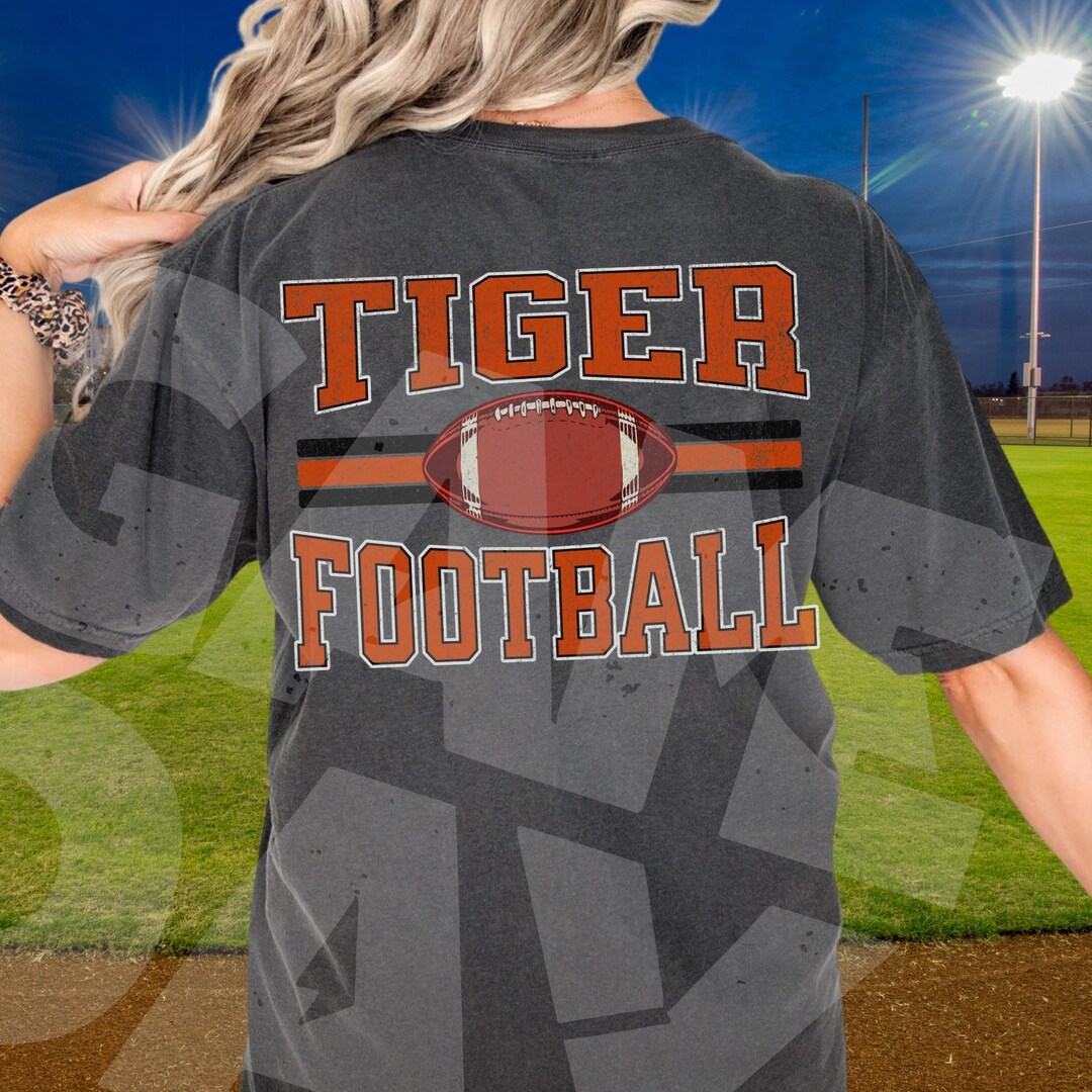 Tiger Shirt PNG | Tiger Football T-shirt Sublimation Design L Tiger ...