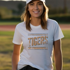 Tigers Text PNG | Tiger College Logo Sublimation Design L Tiger Spirit ...