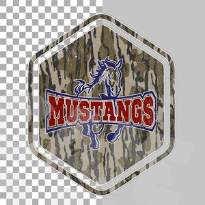 Red Mustangs Png | Mustangs Camo Patch Png | Mustangs T-shirt Sublimation Digital File L Camo ...