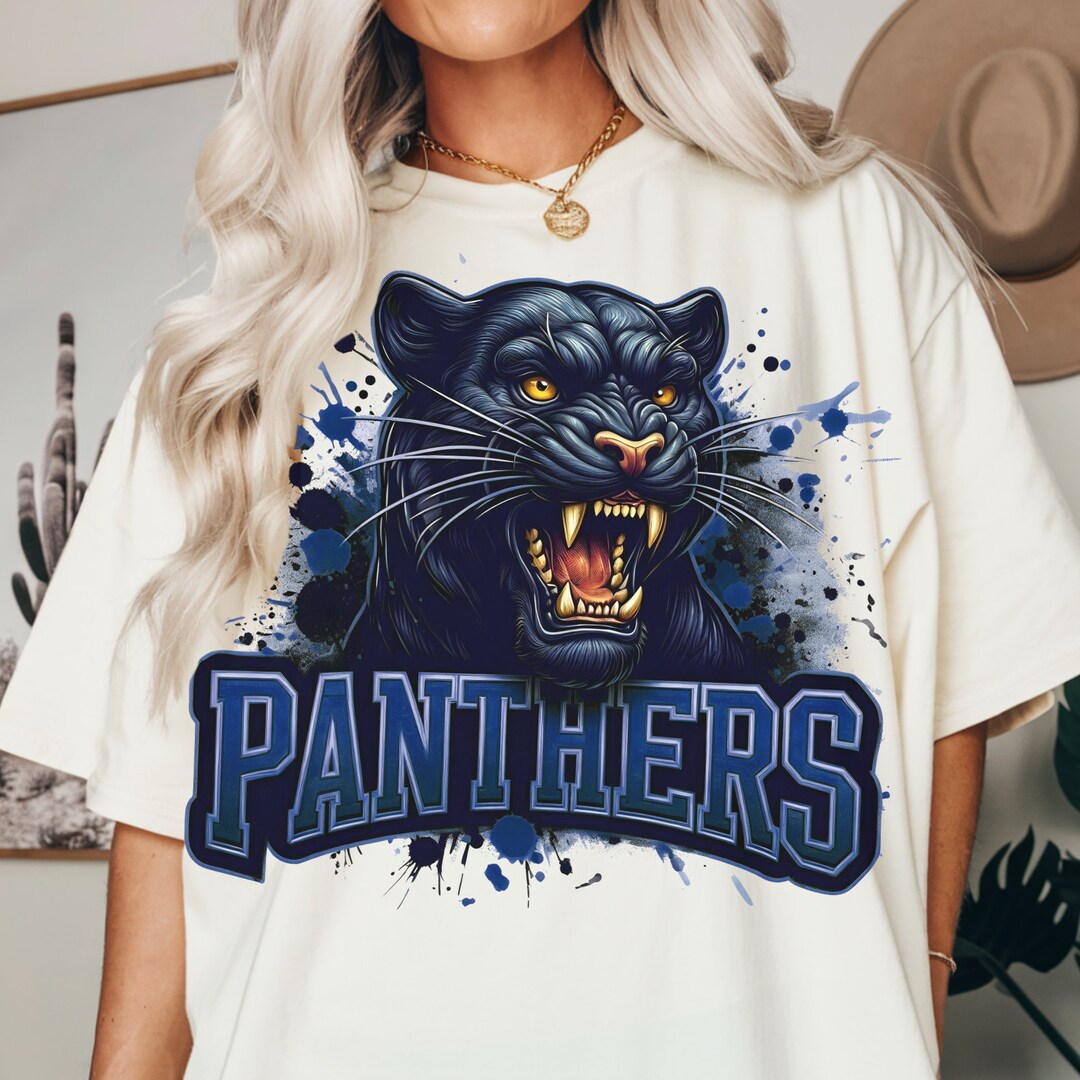 Blue Panther Mascot PNG: Sublimation Design (digital Download) - Etsy