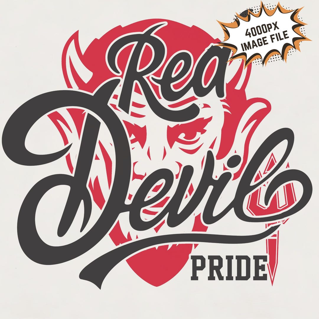 Red Devil Pride Mascot PNG: School Spirit Design (digital Download) - Etsy