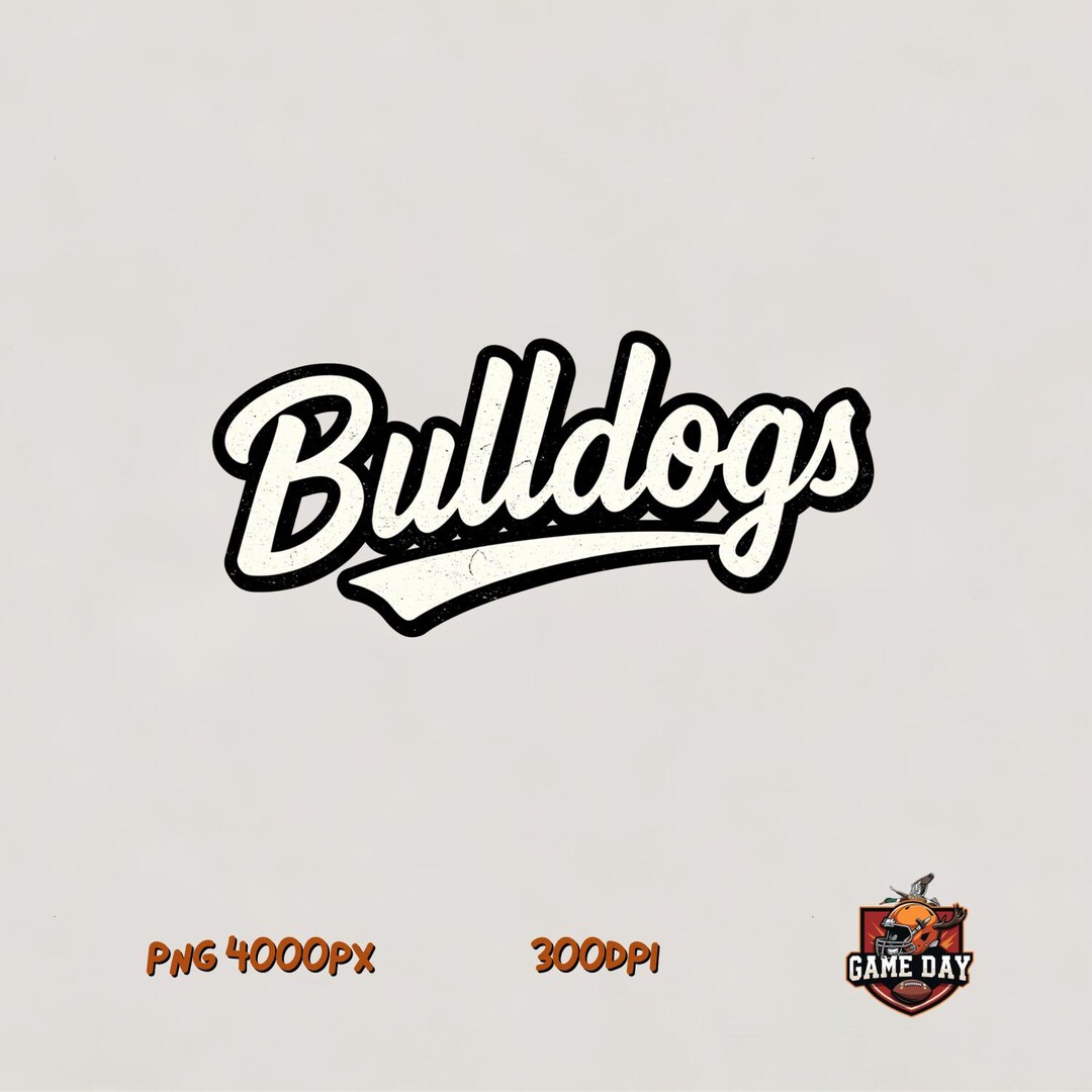 Retro Bulldogs Png, Vintage Bulldogs PNG | Bulldogs Text Sublimation ...