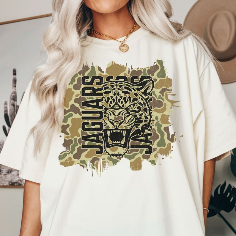 Jaguars Camo Design: Mascot PNG, T-shirt Sublimation (digital Download ...