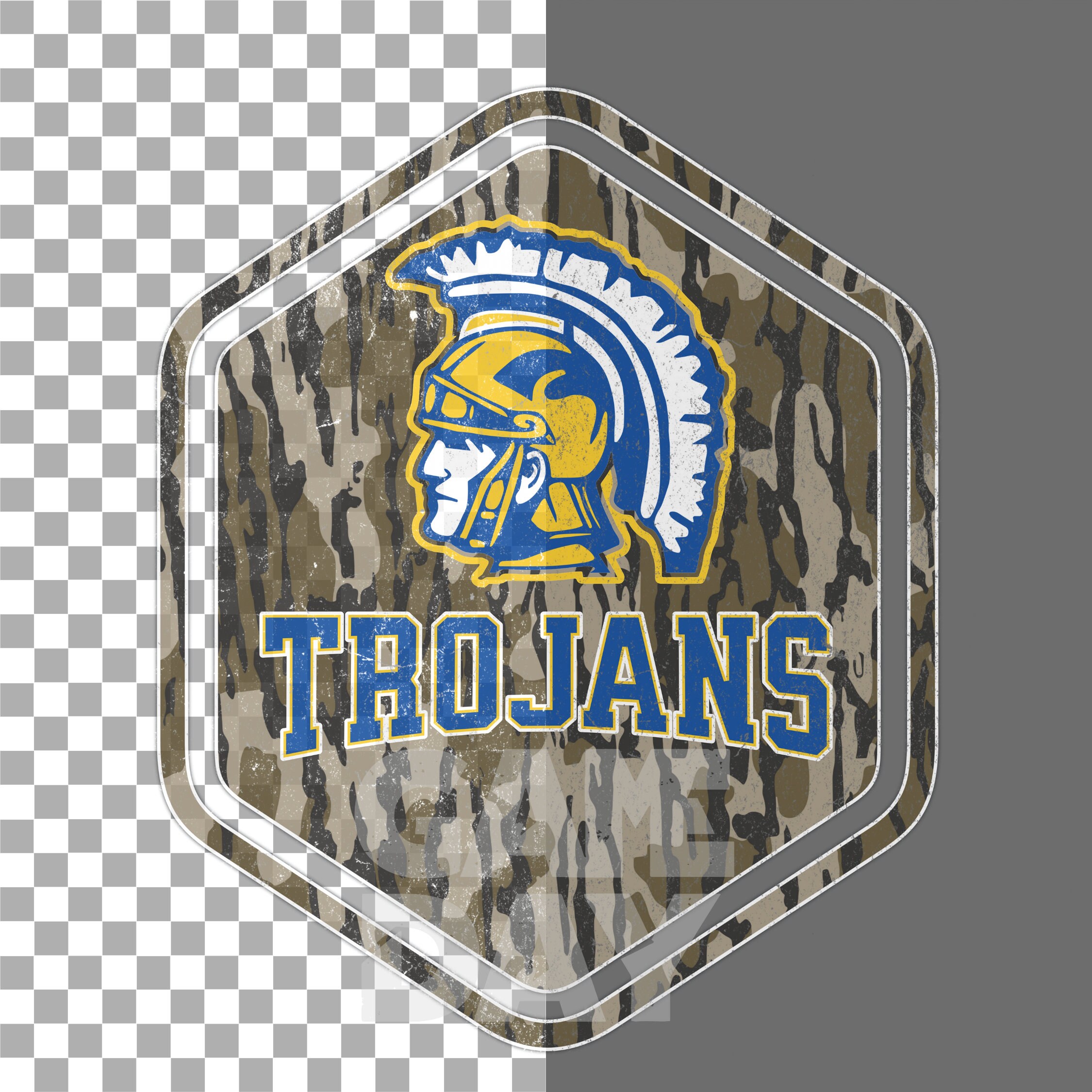 Tojans Camo Png, Trojans College Mascot Team Logo Design Old School ...