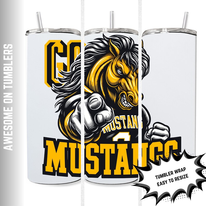 Mustangs Mascot PNG: School Spirit Design (digital Download) - Etsy