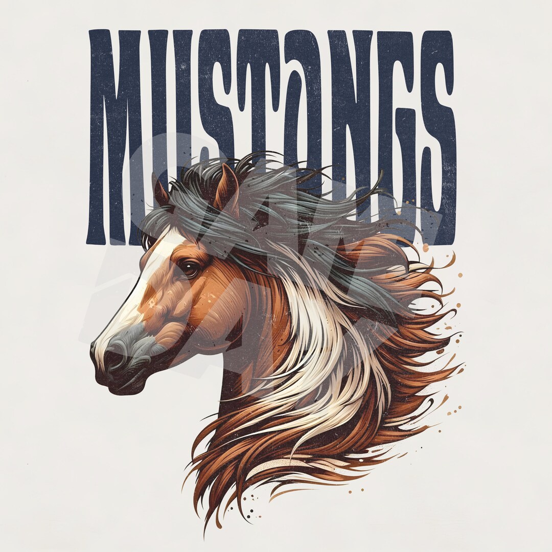 Grunge Mustangs Png | Mustangs Logo Png | Mustangs T-shirt Sublimation ...