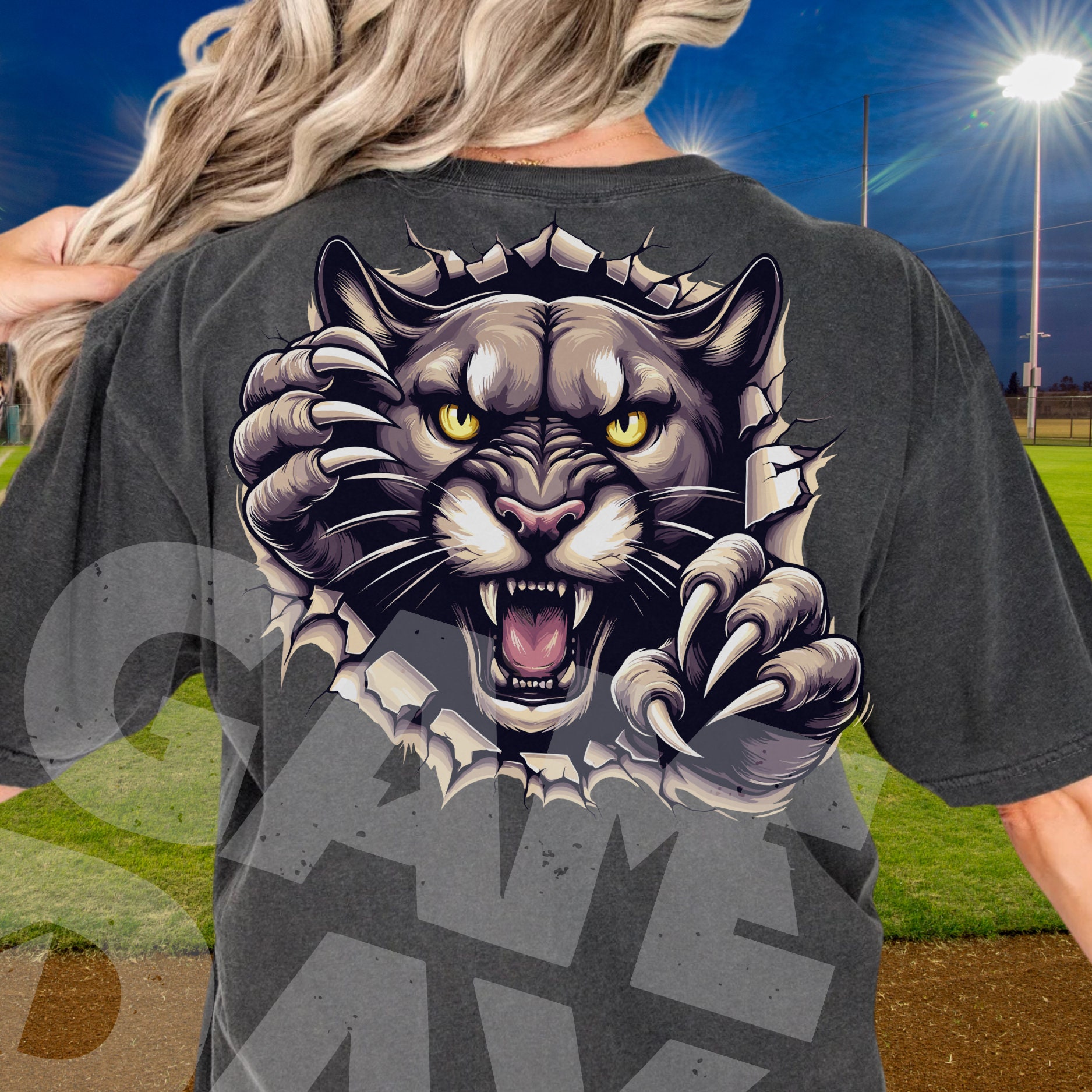 Angry Cougar Rip PNG: Mascot Shirt Design (digital Download) - Etsy
