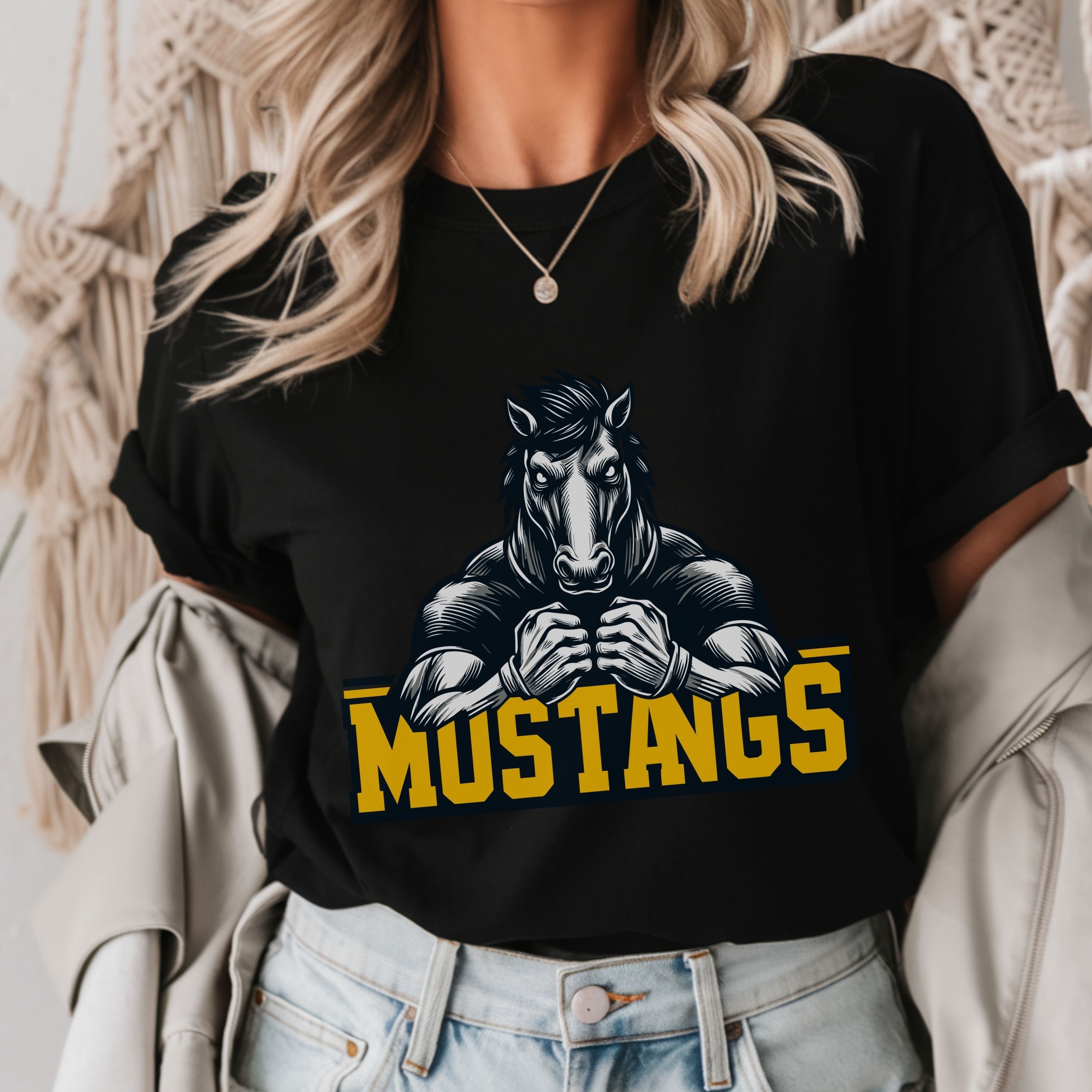 Mustangs Mascot PNG: School Spirit Design (digital Download) - Etsy