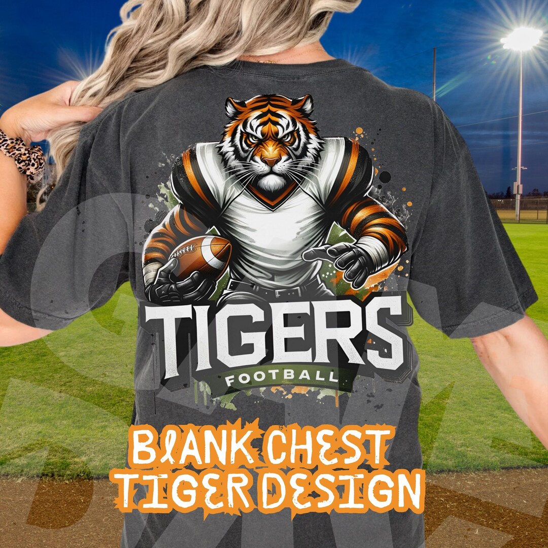 Football Tiger Mascot PNG: Customizable Sublimation Design (digital ...