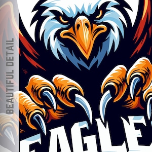Eagle Mascot PNG SVG: School Spirit Graphic (digital Download) - Etsy