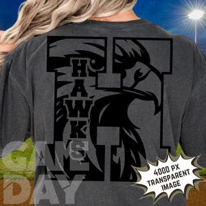 Hawks Mascot Design: Head Monogram PNG, SVG Cut File - Etsy
