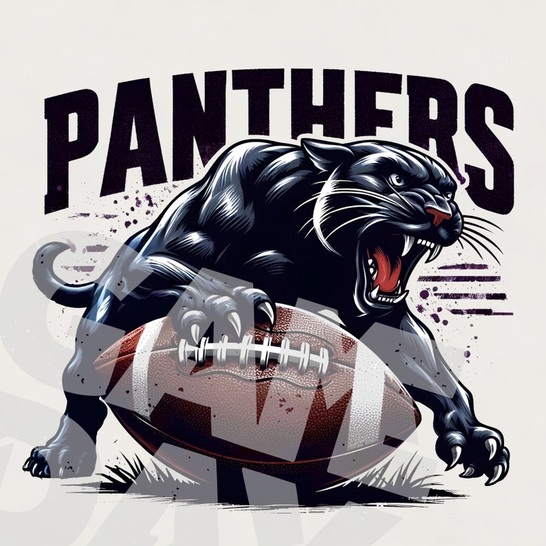 Panthers Football Mascot PNG: Sublimation Design (digital Download - Etsy