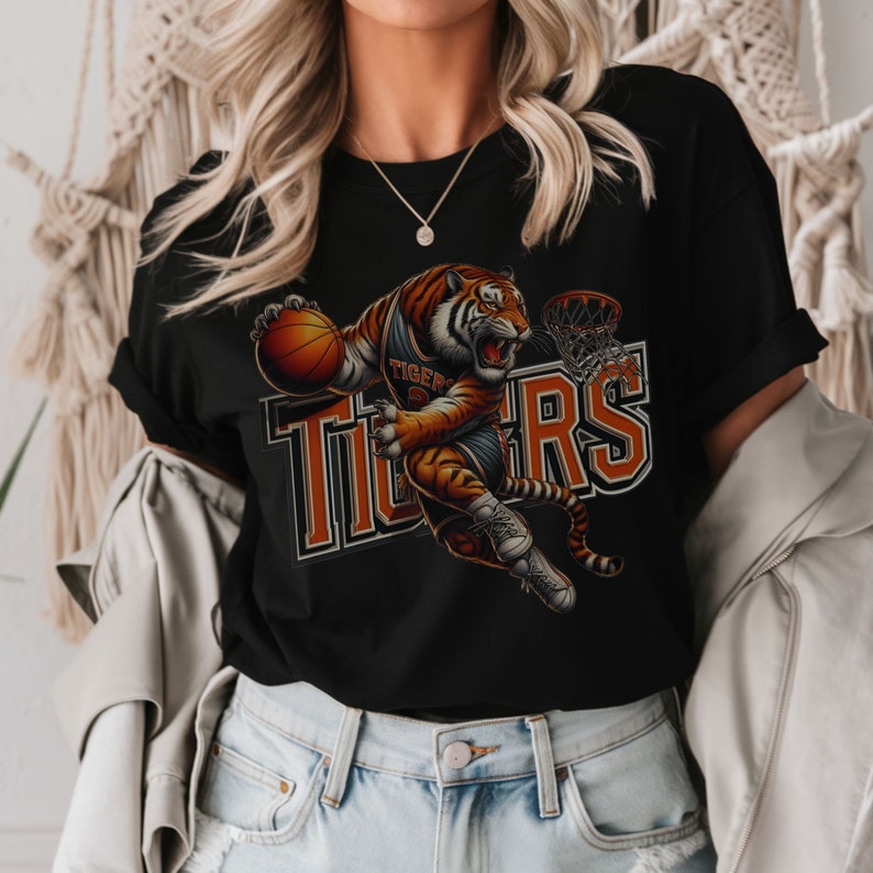 Basketball Tiger Png Tiger Spirit PNG Tiger Shirt PNG Tiger T-shirt ...