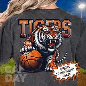 Basketball Tigers Png | Tiger Spirit PNG | Tiger Shirt PNG | Tiger T ...