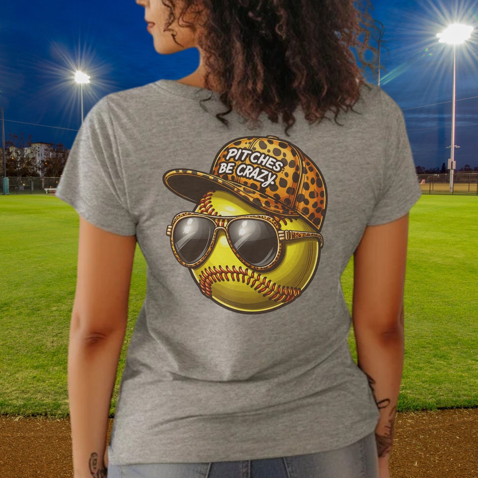 Pitches Be Crazy Softball PNG: Retro Sublimation Design (digital ...