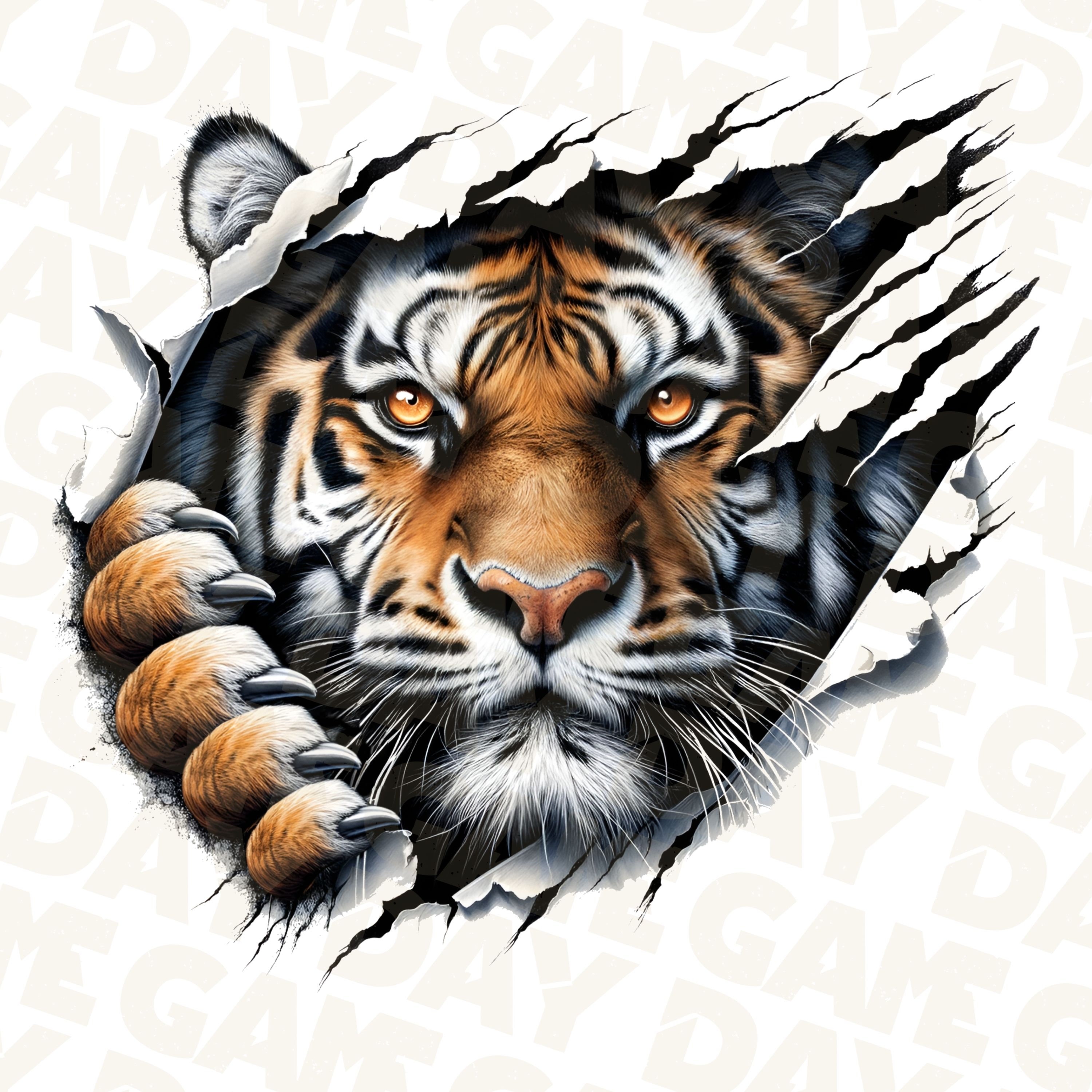 Tiger Spirit PNG Tiger Shirt PNG Tiger Face Shirt Design L Tiger ...
