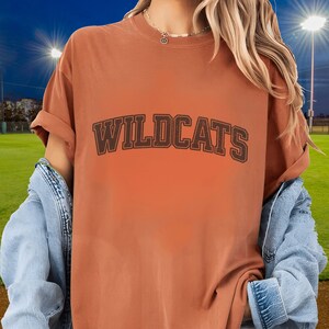 Grunge Wildcats Mascot Png, Retro Varsity Wildcats School Mascot Text ...