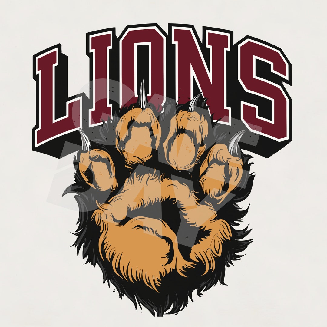 Maroon Lions Mascot PNG: College Spirit Design (digital Download) - Etsy