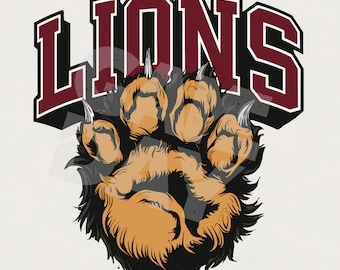 Maroon Lions Mascot PNG: College Spirit Design (digital Download) - Etsy