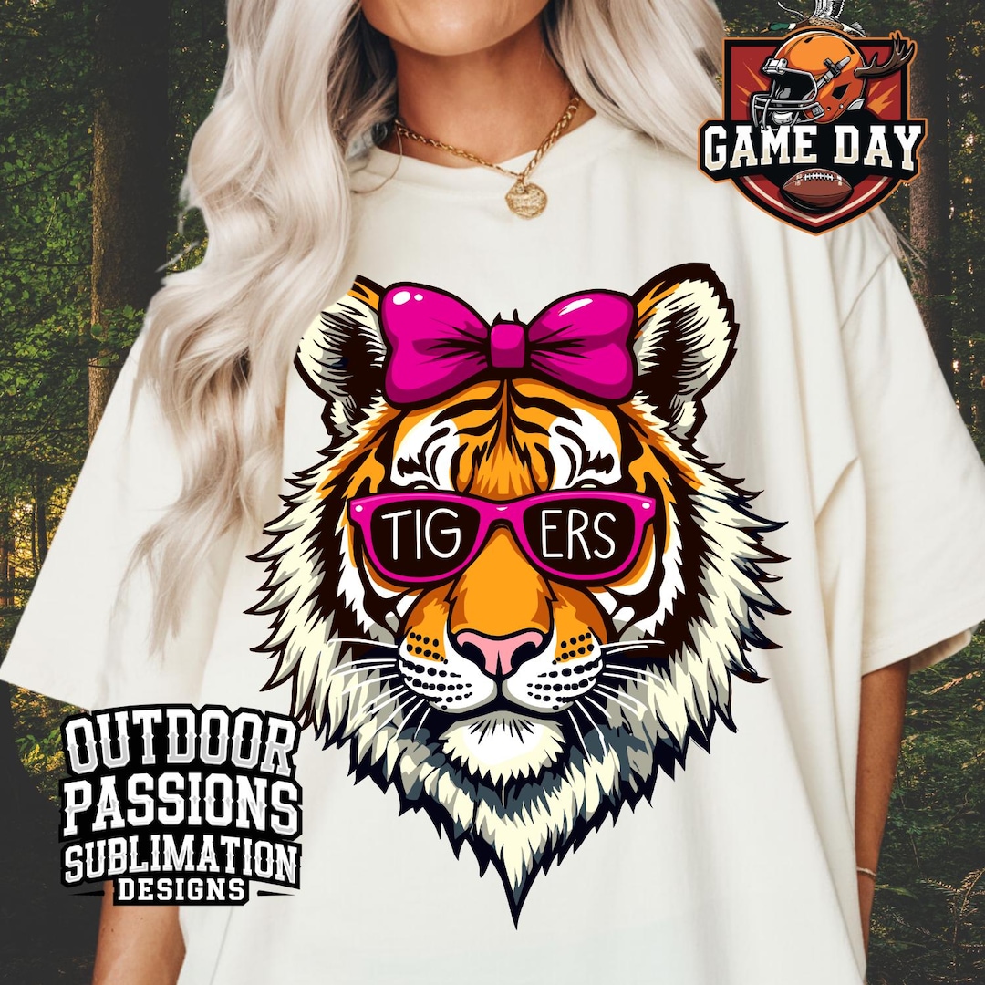 Pink Tigers Mascot PNG: School Spirit Graphic (digital Download - Etsy