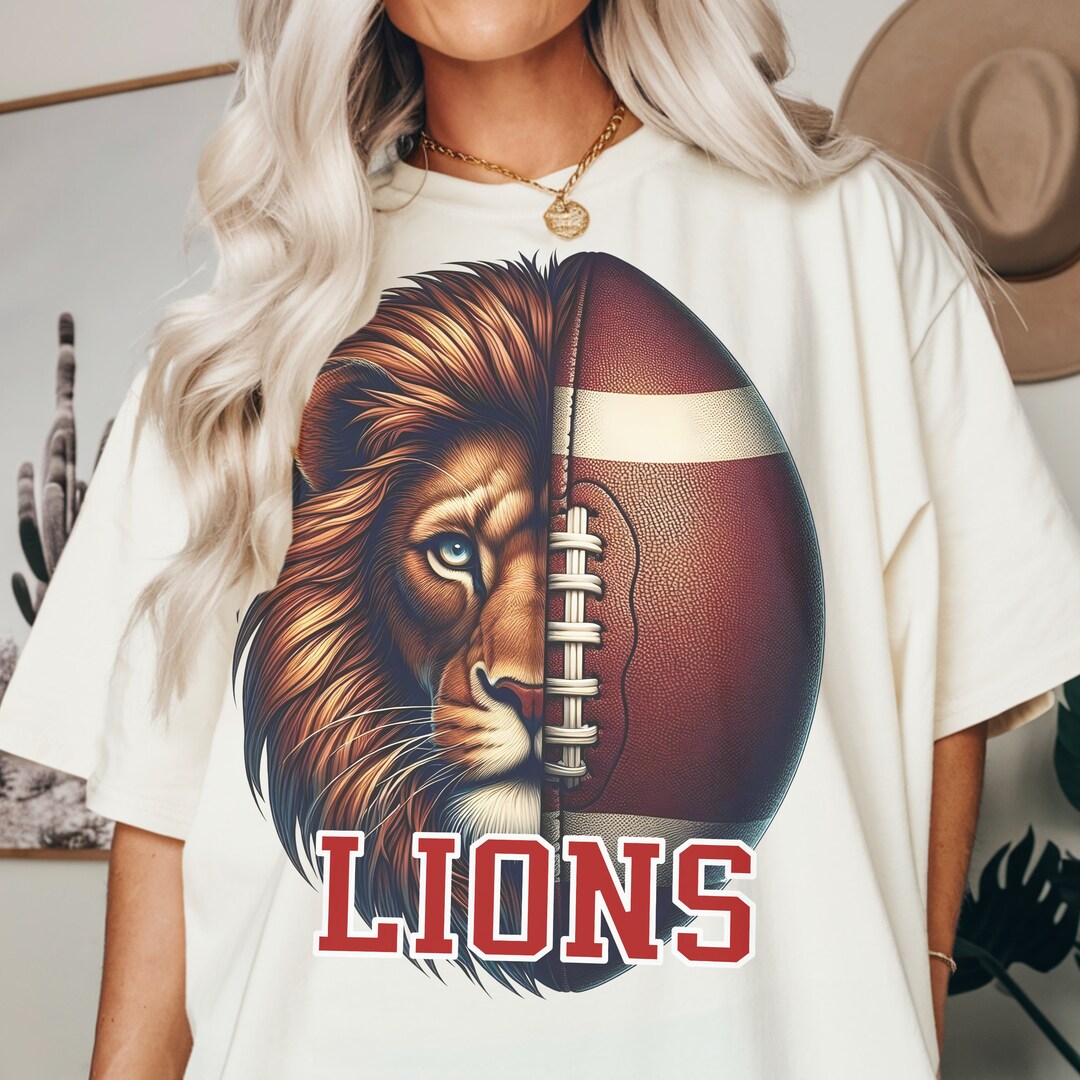 Red Lions Football Mascot PNG: Shirt Design (digital Download) - Etsy