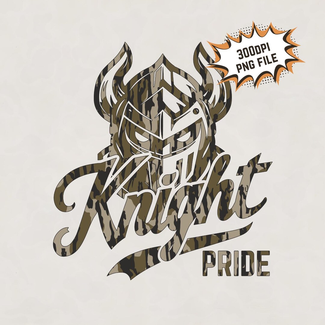 Knights Mascot PNG: Camo Knight Pride, School Spirit (digital Download ...