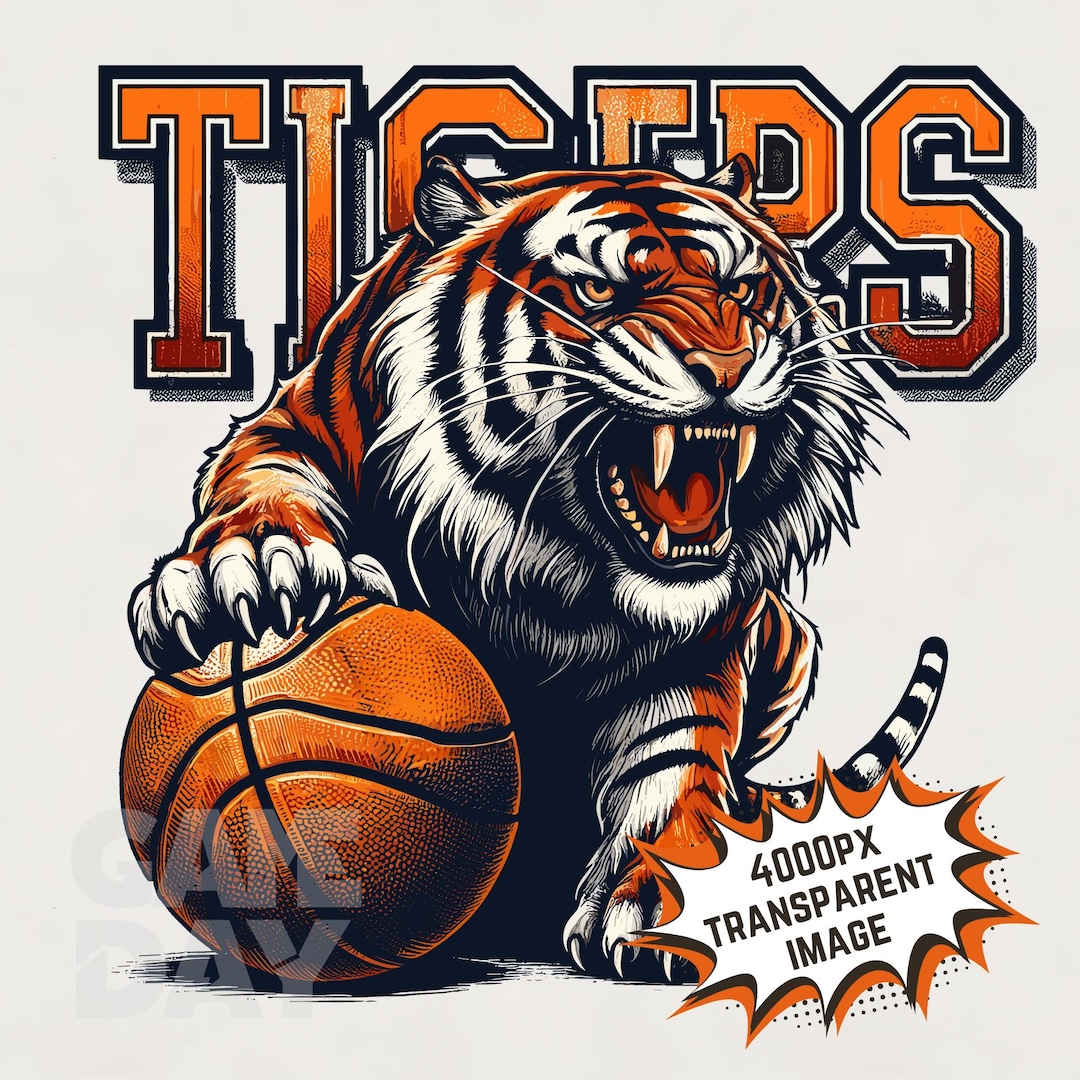 Basketball Tigers Png | Tiger Spirit PNG | Tiger Shirt PNG | Tiger T ...