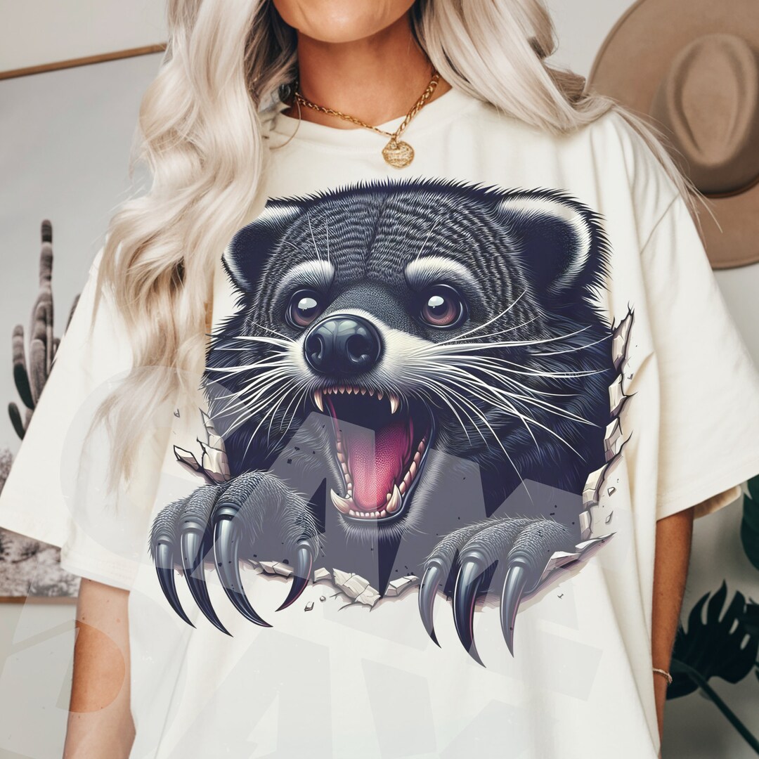 Binturong Png Binturong Breakthrough Shirt Design PNG | Angry Bear Cat ...