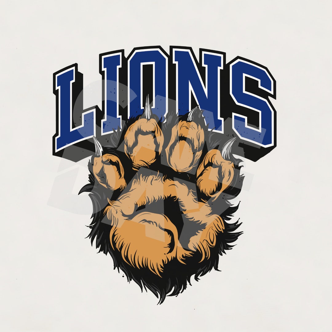 Royal Blue Lions Mascot Png Lions Paw Png L Lions Spirit PNG | Lions ...