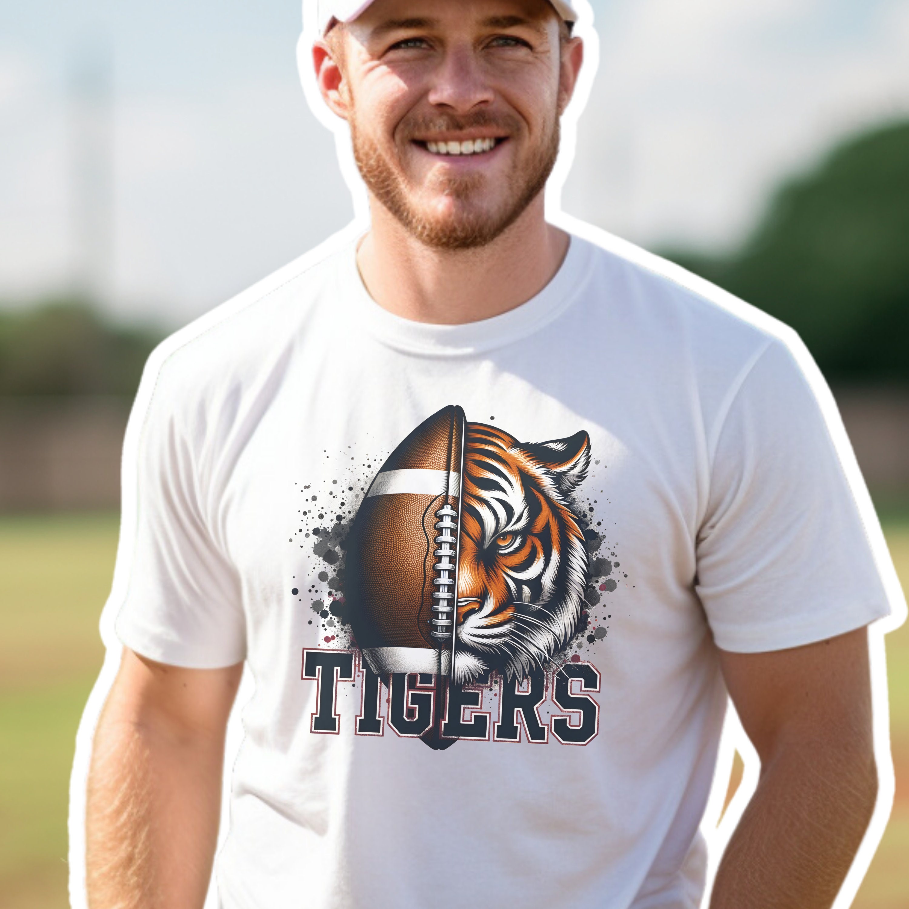 Tiger Football T-shirt Design: Mascot Spirit PNG (instant Download) - Etsy
