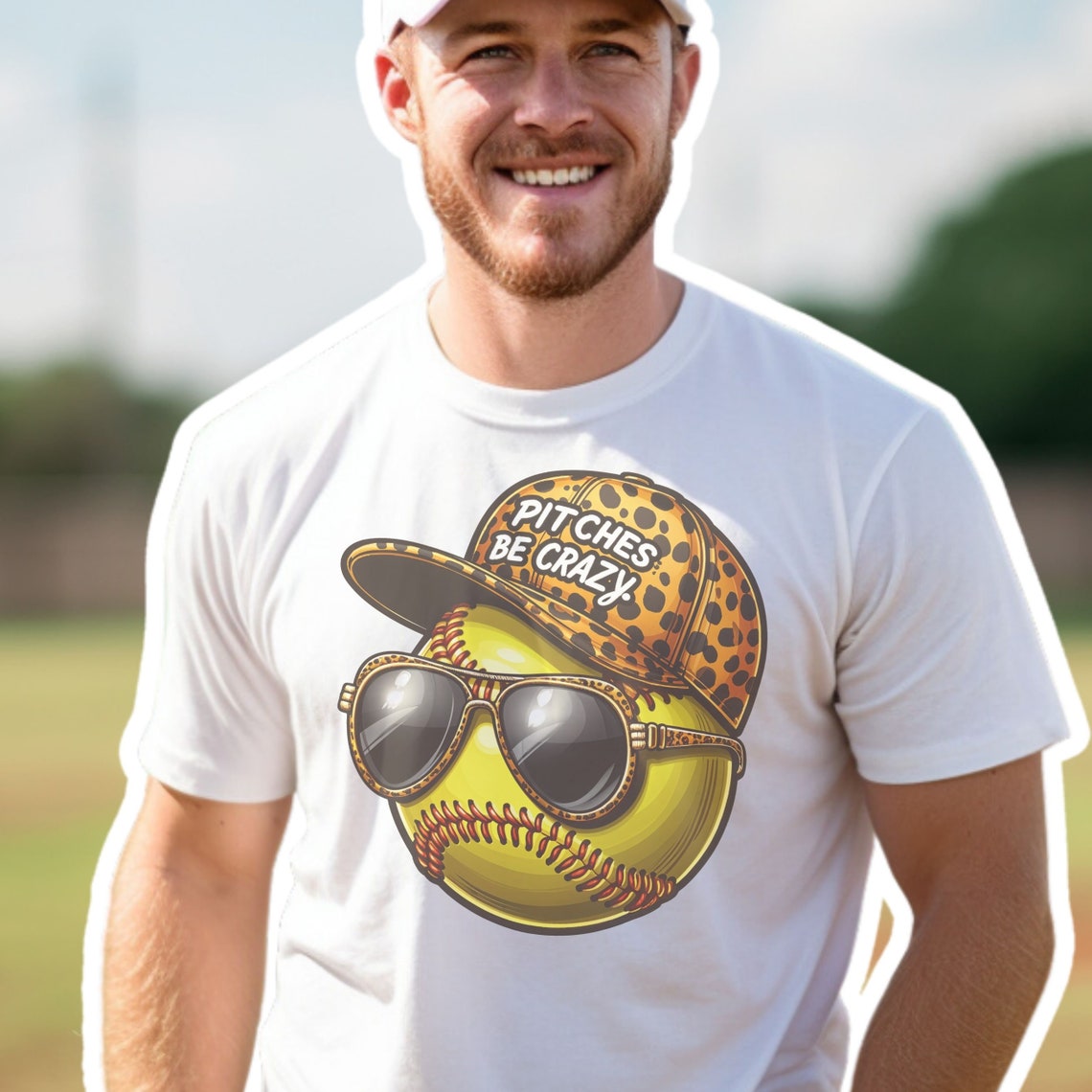 Pitches Be Crazy Softball PNG: Retro Sublimation Design (digital ...