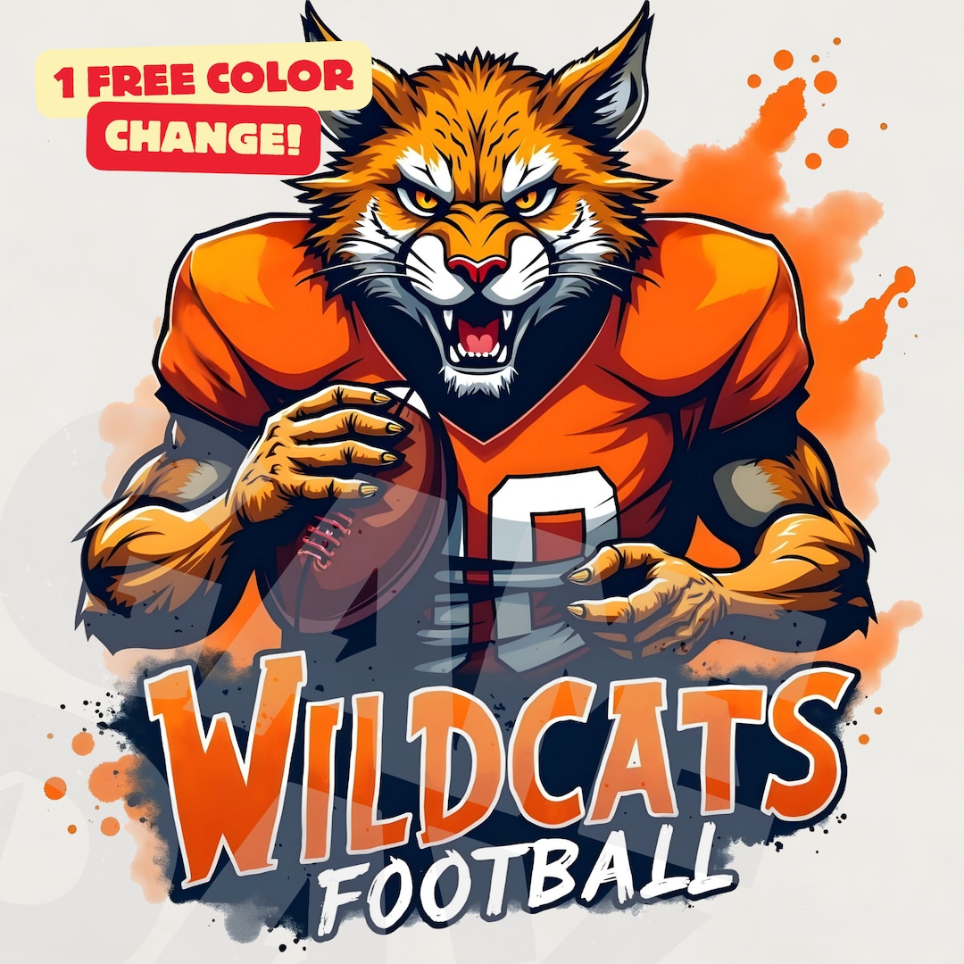 Football Wildcats Spirit PNG | Wildcats Team Logo PNG | Wildcats Mascot ...